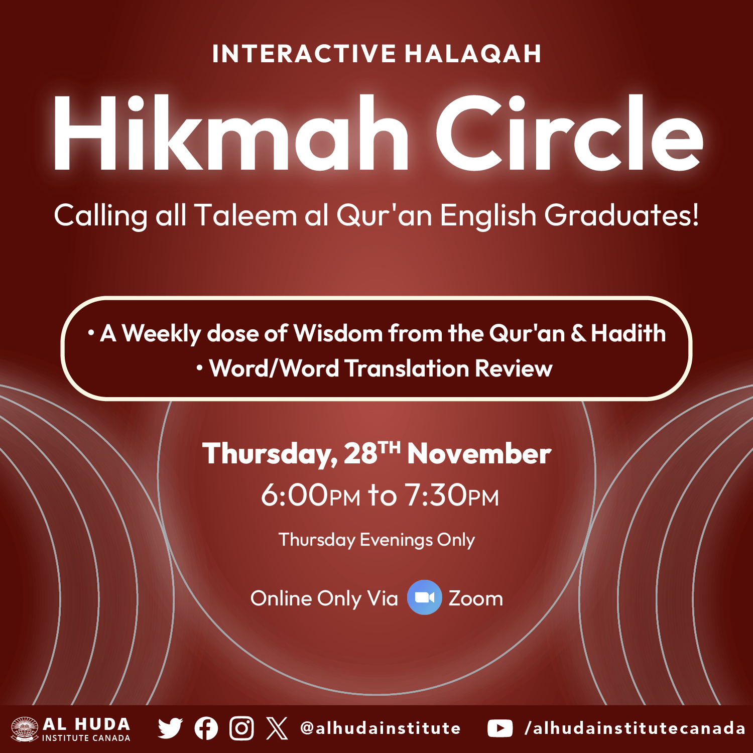 Hikmah Circle – Al Huda Institute Canada
